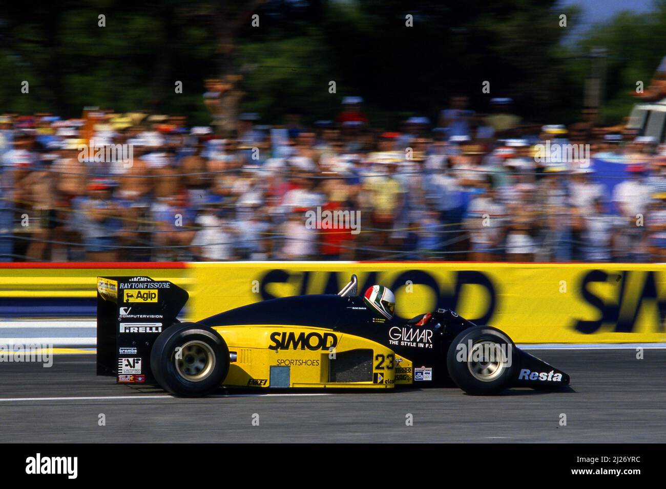 Andrea de Cesaris (ITA) Minardi M185B Motori Moderni Stock Photo - Alamy