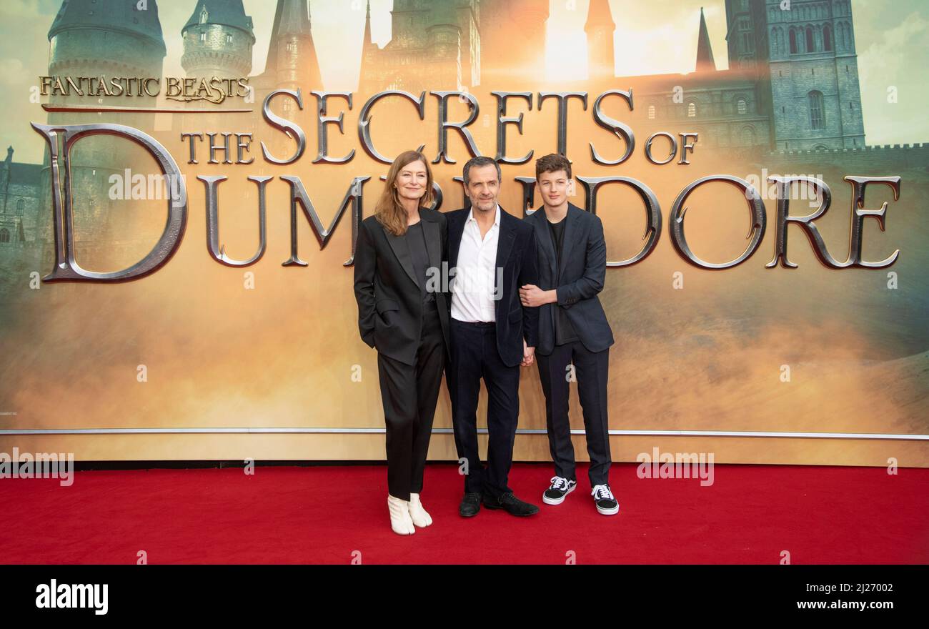 London, UK. Rose Uniacke, David Heyman and Harper Heyman at the ...