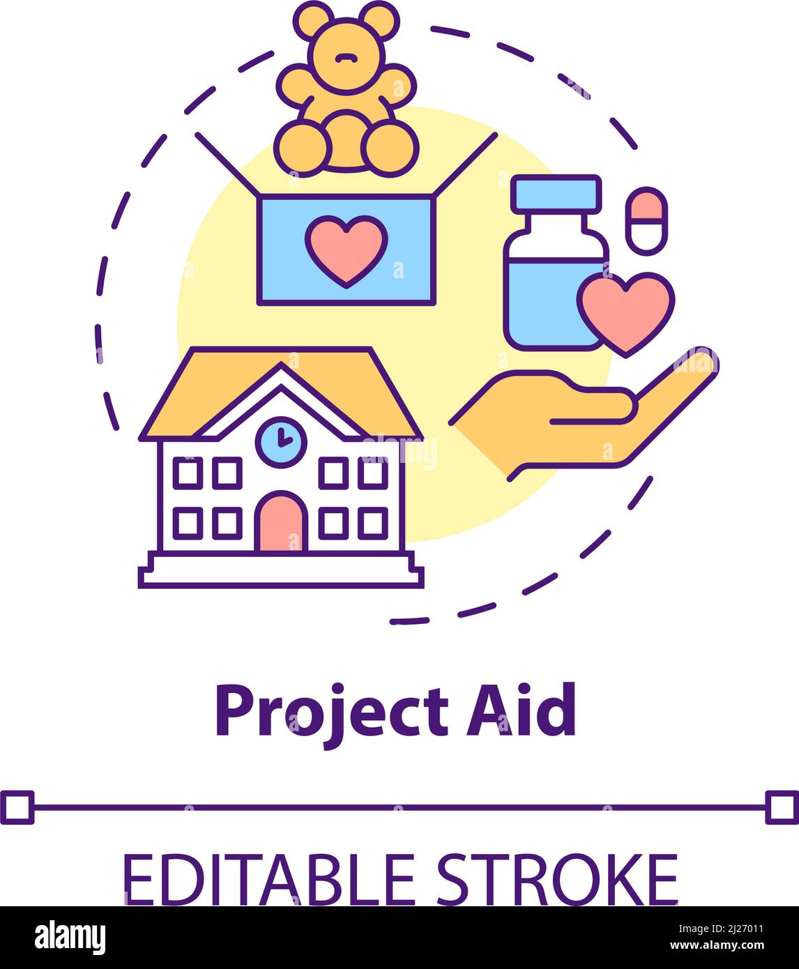 Project aid concept icon Stock Vector Image & Art - Alamy