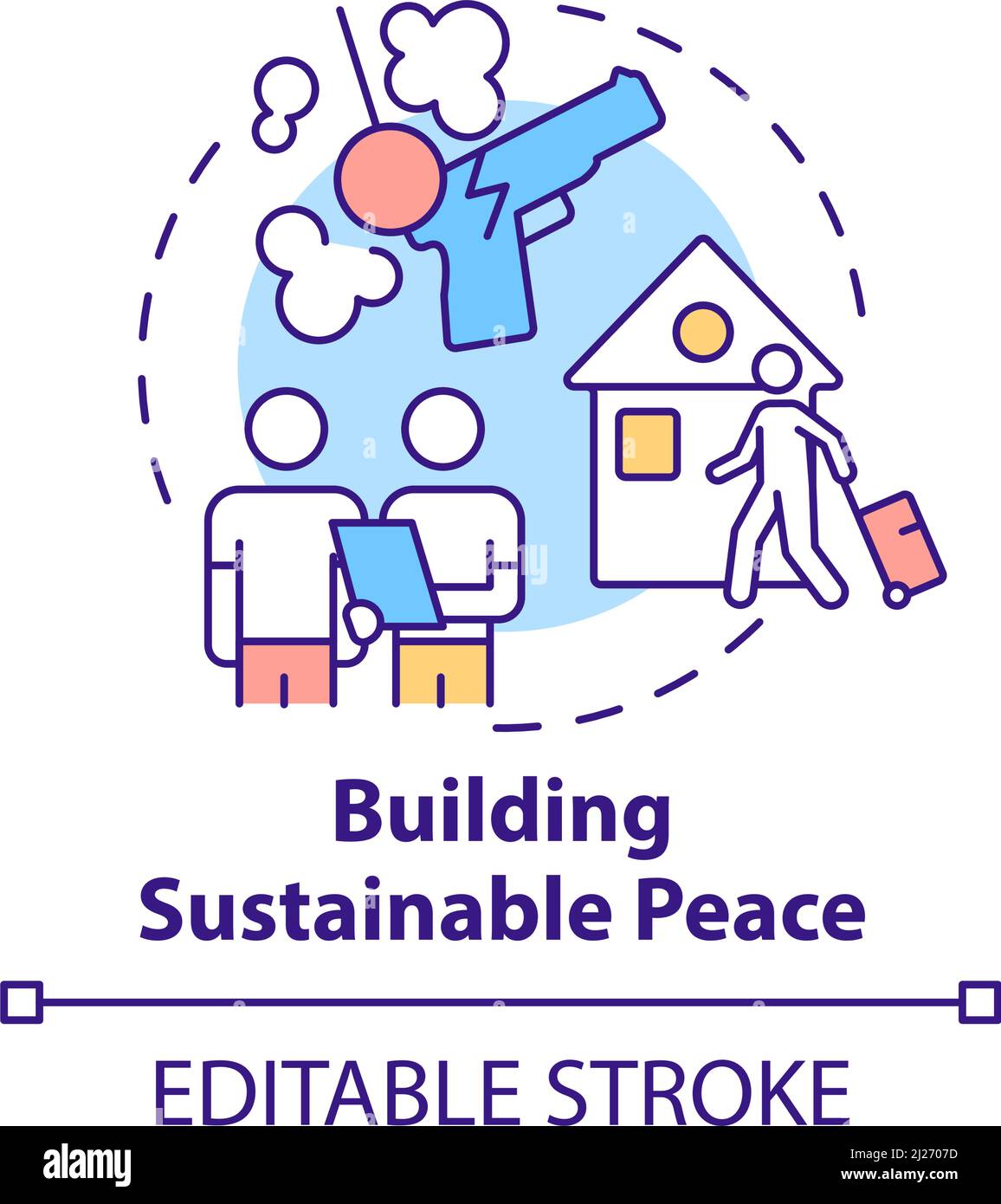 Building sustainable peace concept icon Stock Vector Image & Art - Alamy
