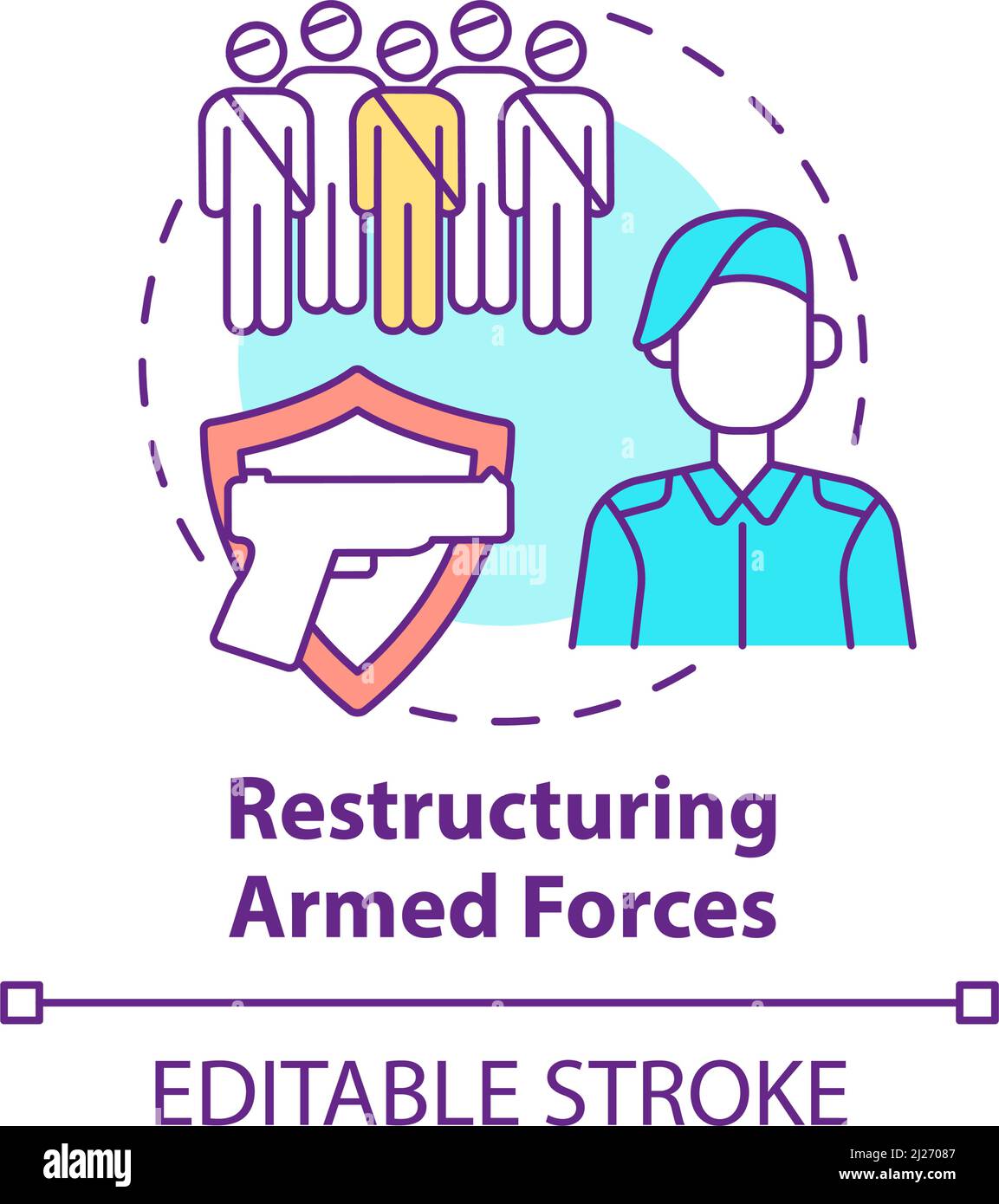 Restructuring armed forces concept icon Stock Vector Image & Art - Alamy