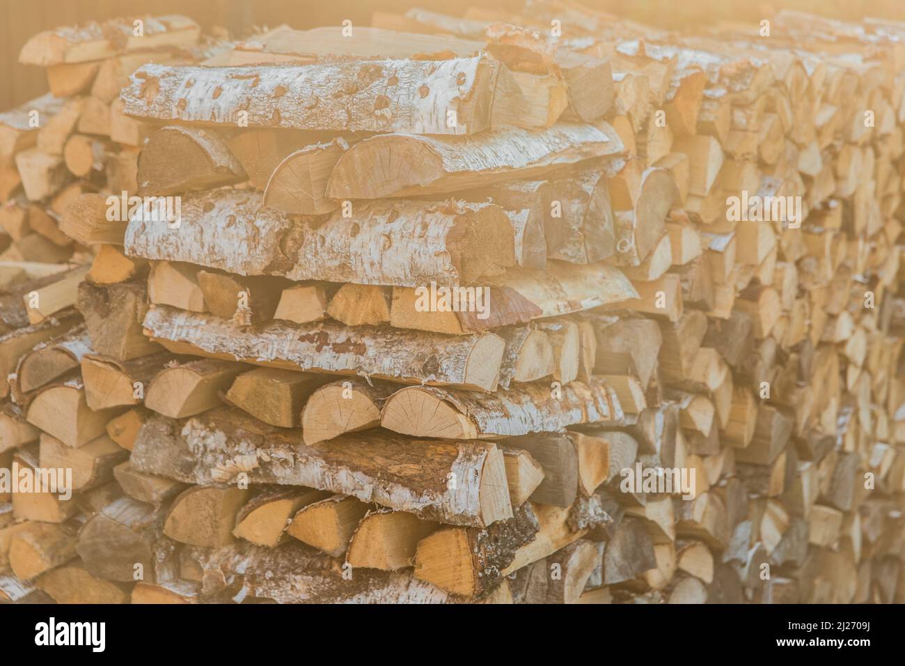 Firewood Stack Storage Wood Materials Chopped Tree Rural Pile Stock ...