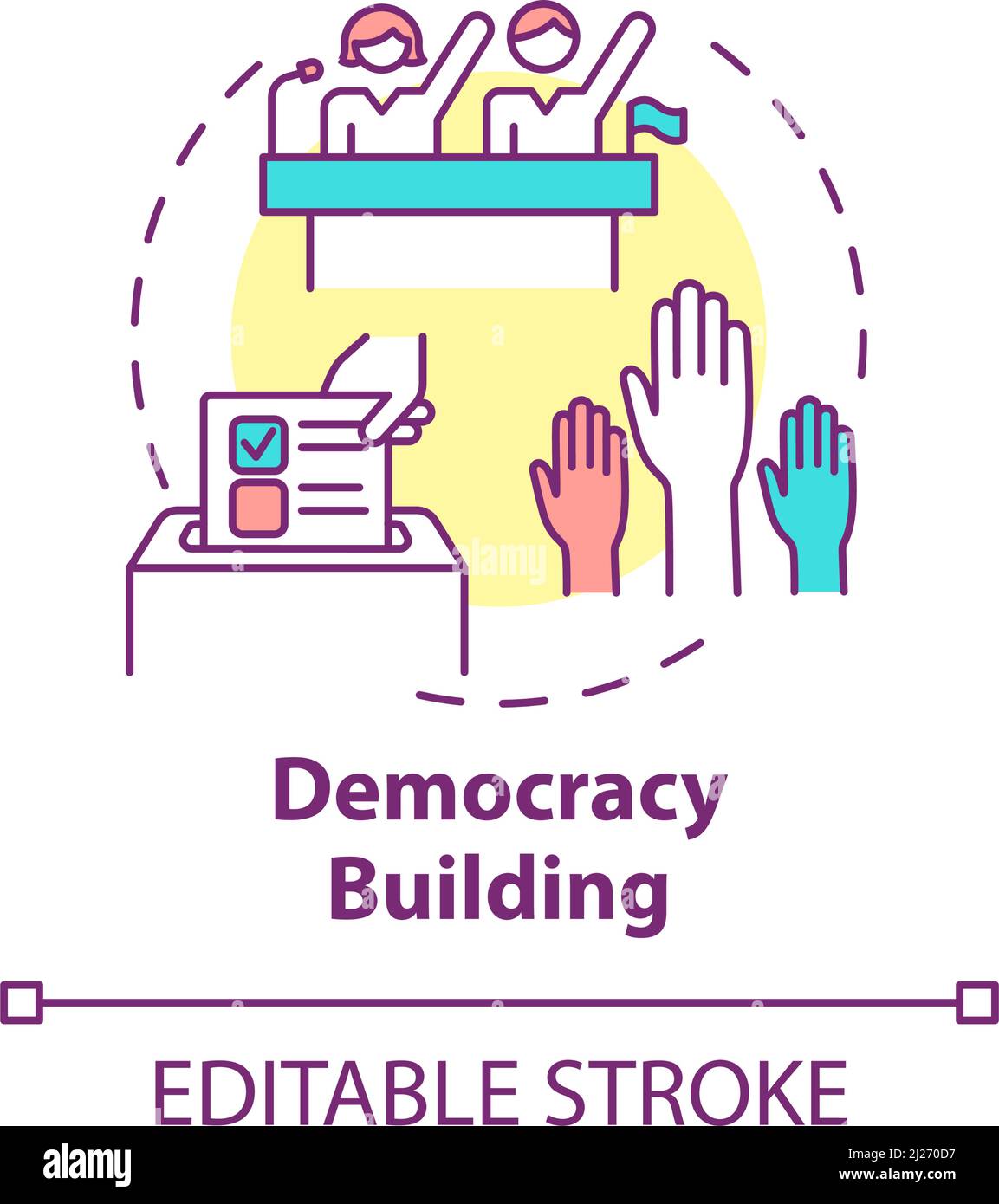 Democracy building concept icon Stock Vector Image & Art - Alamy
