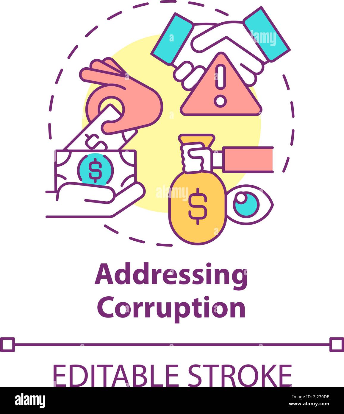 Addressing corruption concept icon Stock Vector Image & Art - Alamy