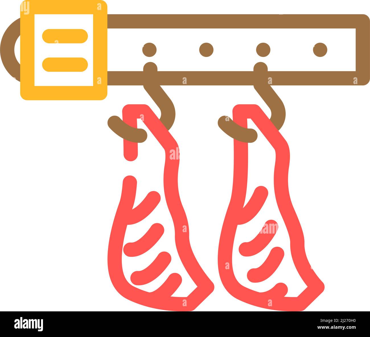 carcass conveyor color icon vector illustration Stock Vector Image ...