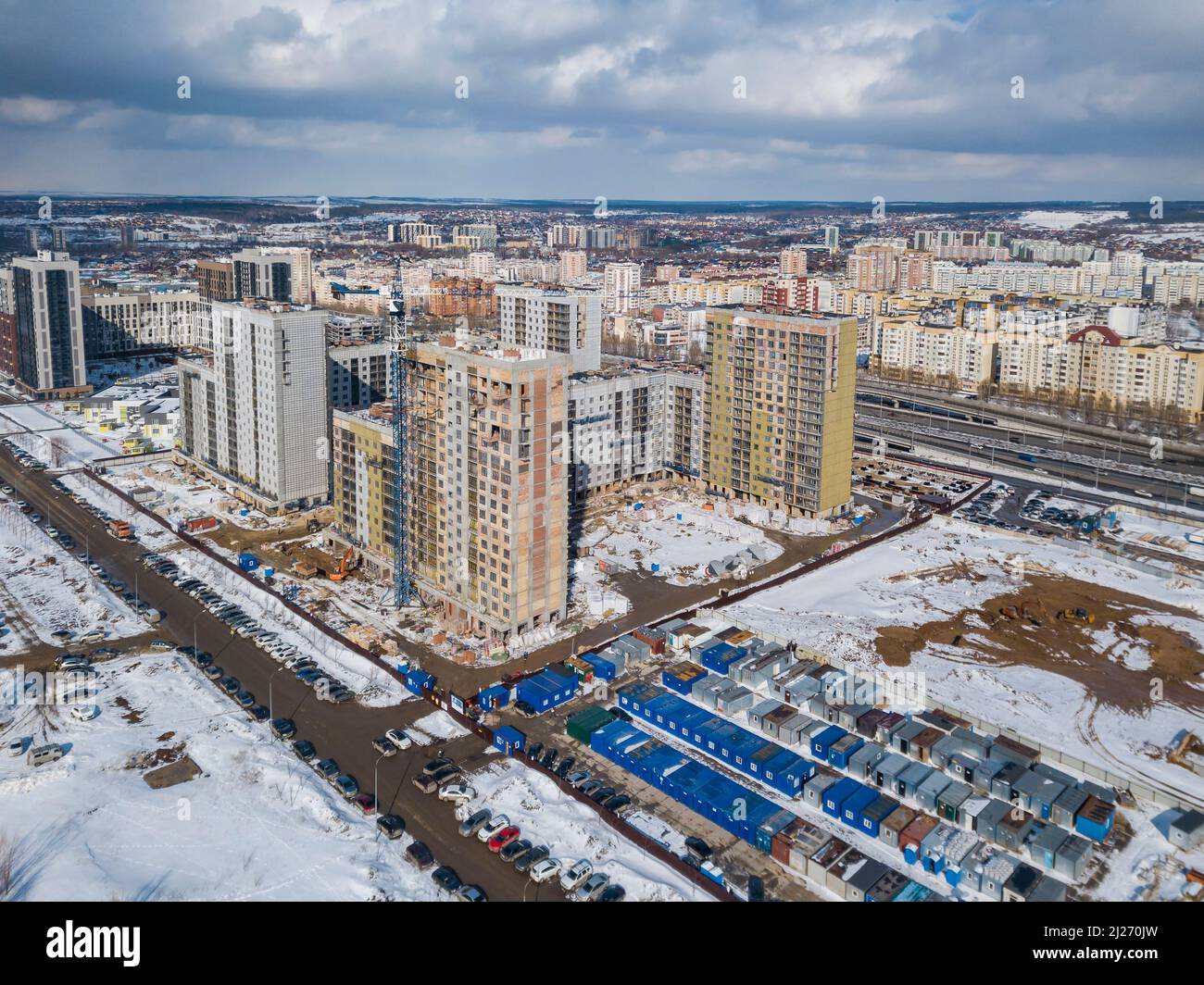Construction of new houses in Kazan, Russia. New residential ...