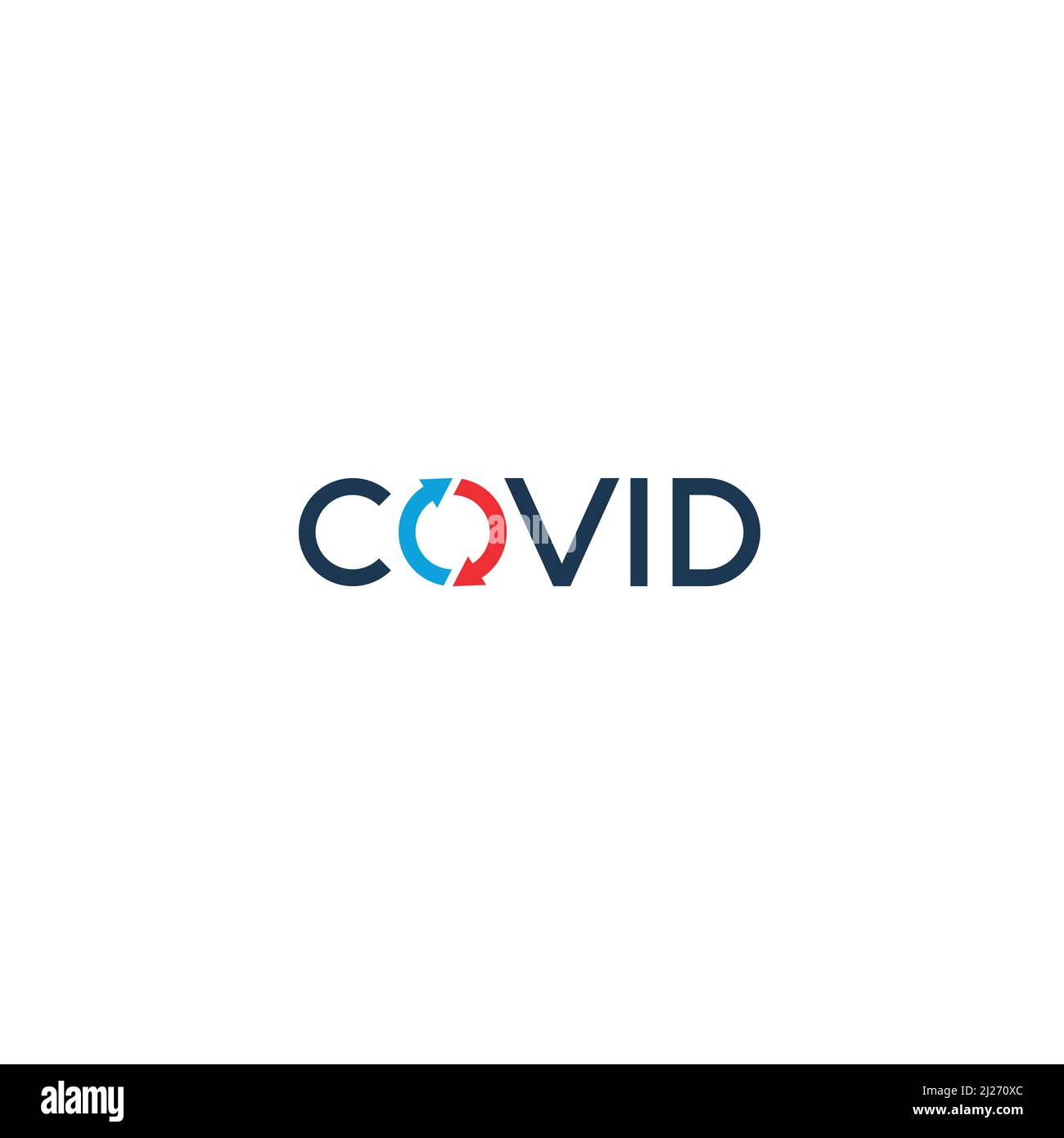 Covid and Circle Arrows logo or wordmark design Stock Vector Image ...