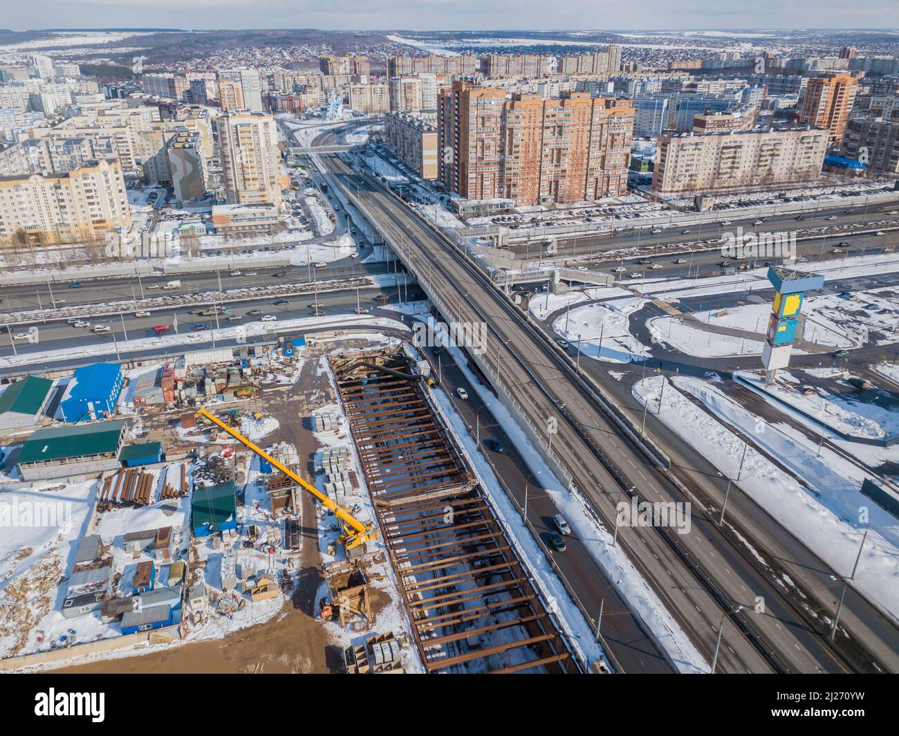 Construction of a new subway station. Construction of subway tunnels in ...