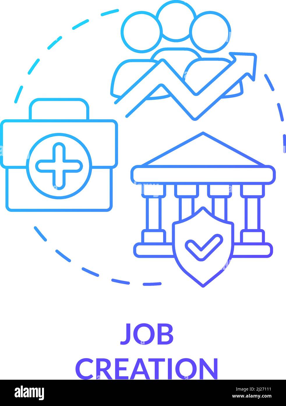 Job creation blue gradient concept icon Stock Vector Image & Art - Alamy
