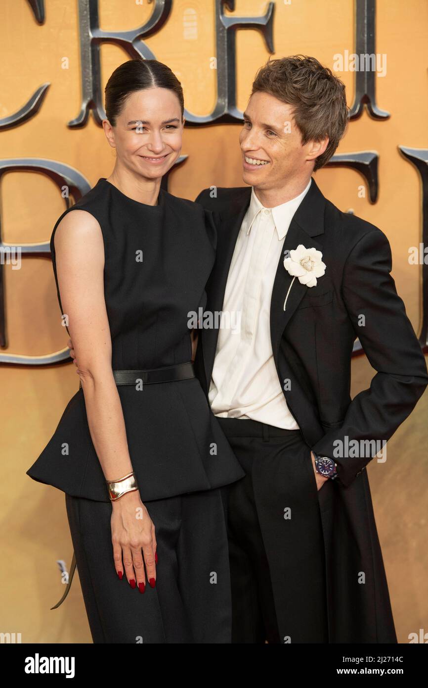 London, UK. Katherine Waterston and Eddie Redmayne at the 'Fantastic ...
