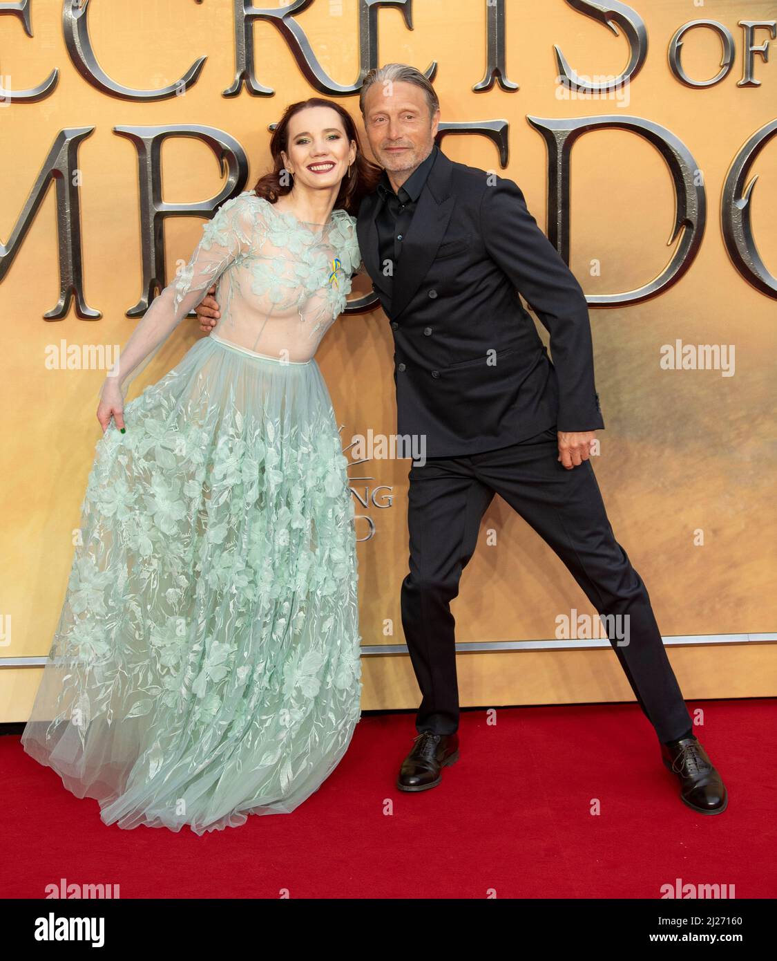 London, UK. Maja Bloom and Mads Mikkelsen at the 'Fantastic Beasts: The ...