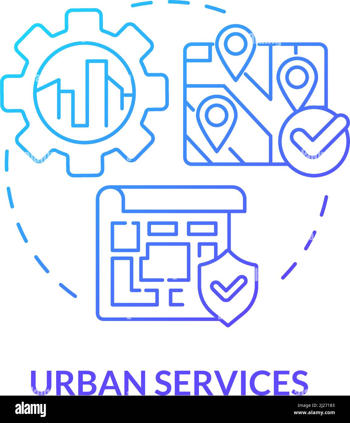 Urban services blue gradient concept icon Stock Vector Image & Art - Alamy