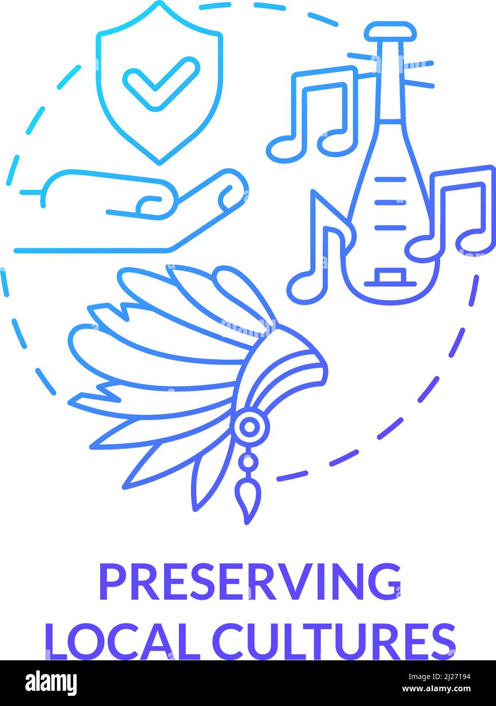 Preserving local cultures blue gradient concept icon Stock Vector Image ... Preserving local cultures blue gradient concept icon Stock Vector Image ...