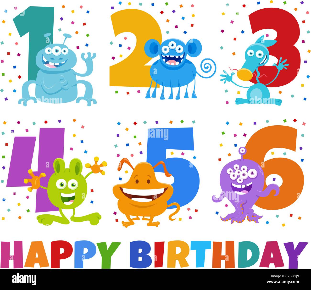 Cute Birthday Monster Clipart