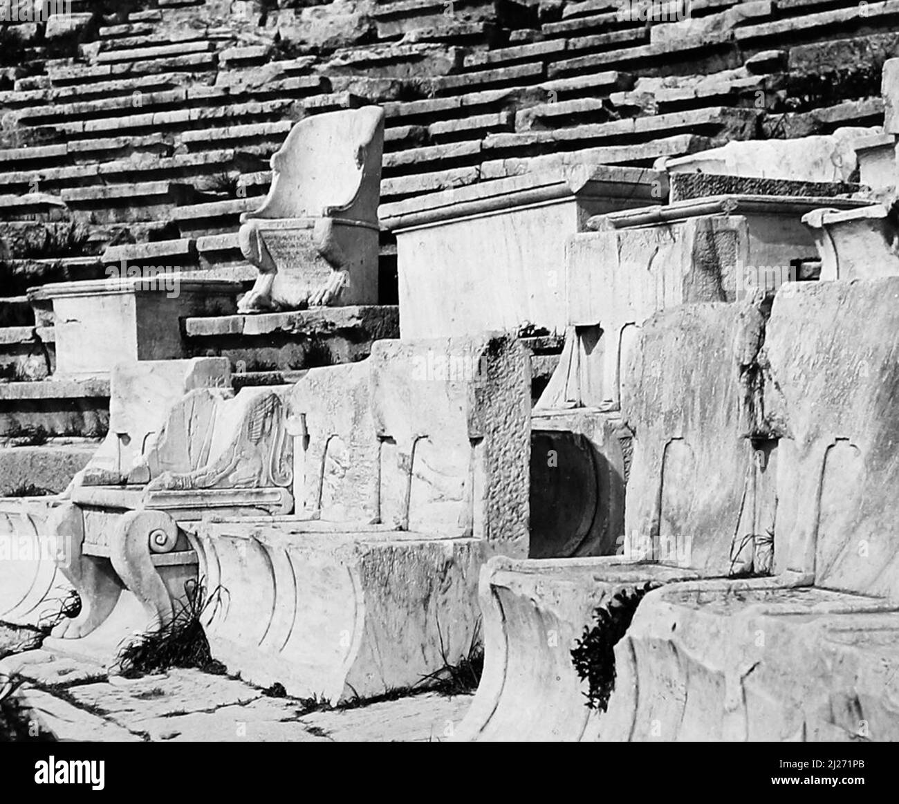 Theatre of Dionysus, Athens, Greece, early 1900s Stock Photo - Alamy