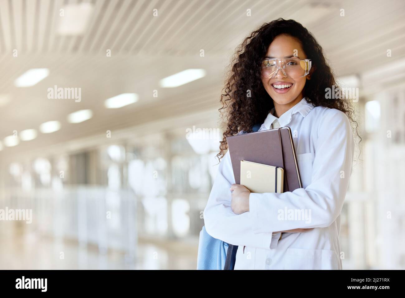 Ready to get scientific. Cropped portrait of an attractive young female ...