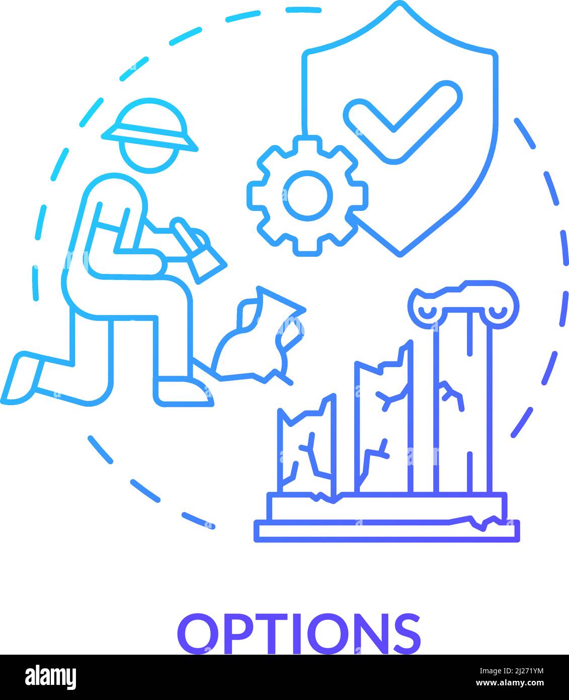 Options blue gradient concept icon Stock Vector Image & Art - Alamy