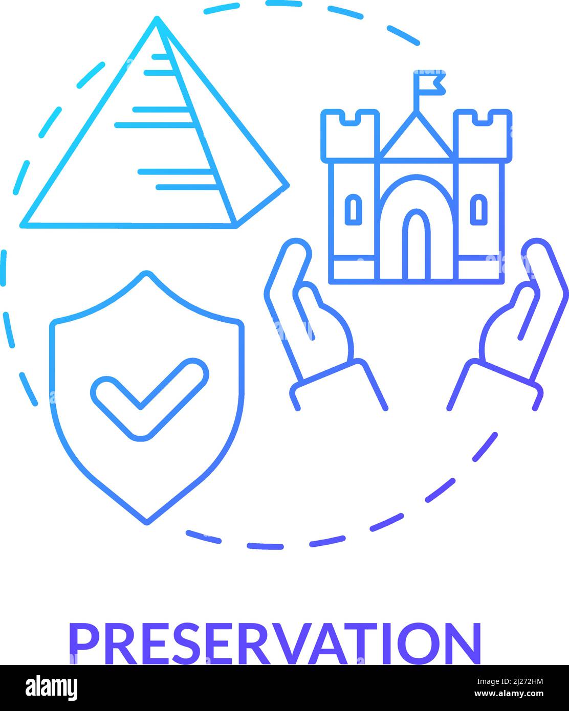 Preservation blue gradient concept icon Stock Vector Image & Art - Alamy