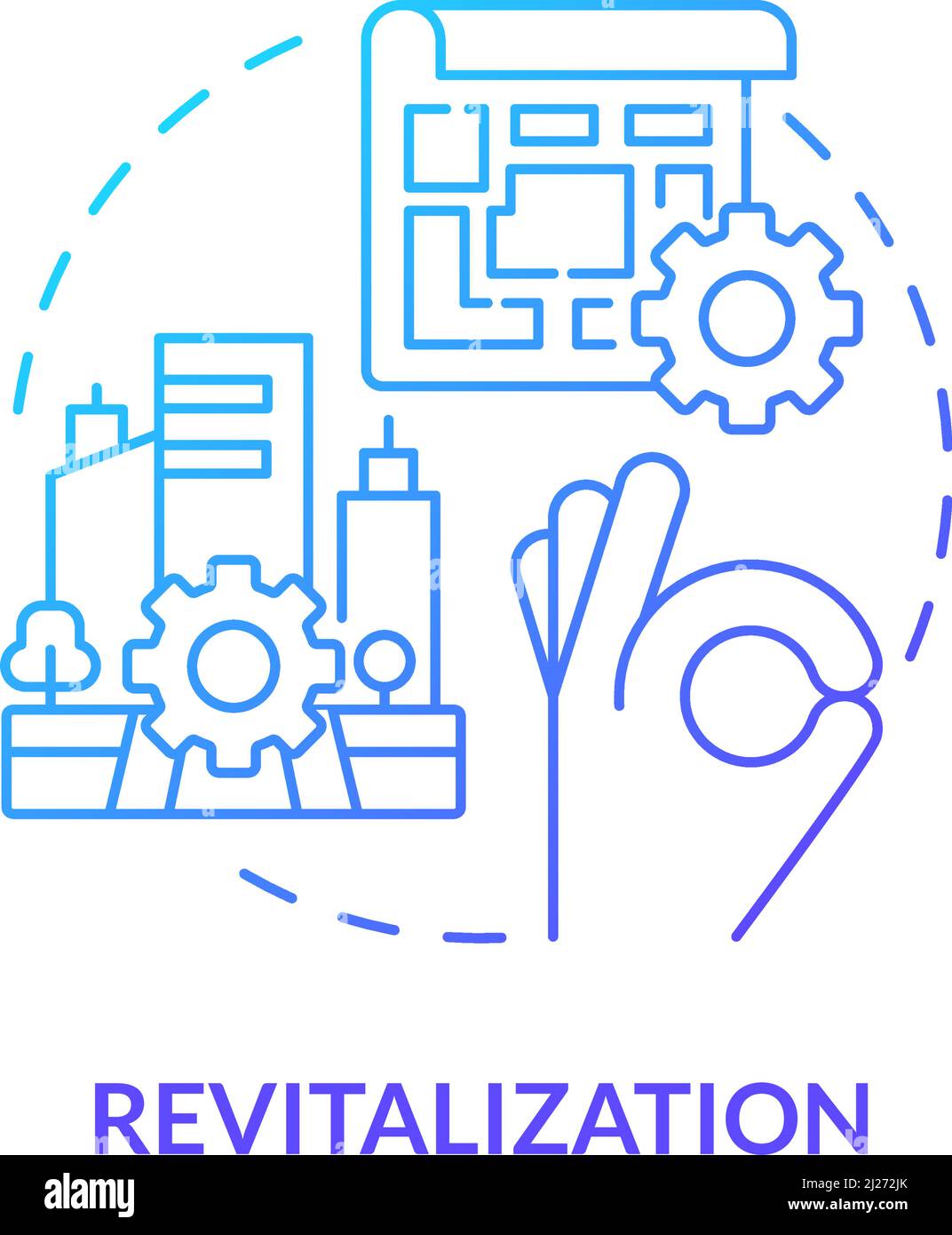 Revitalization blue gradient concept icon Stock Vector Image & Art - Alamy