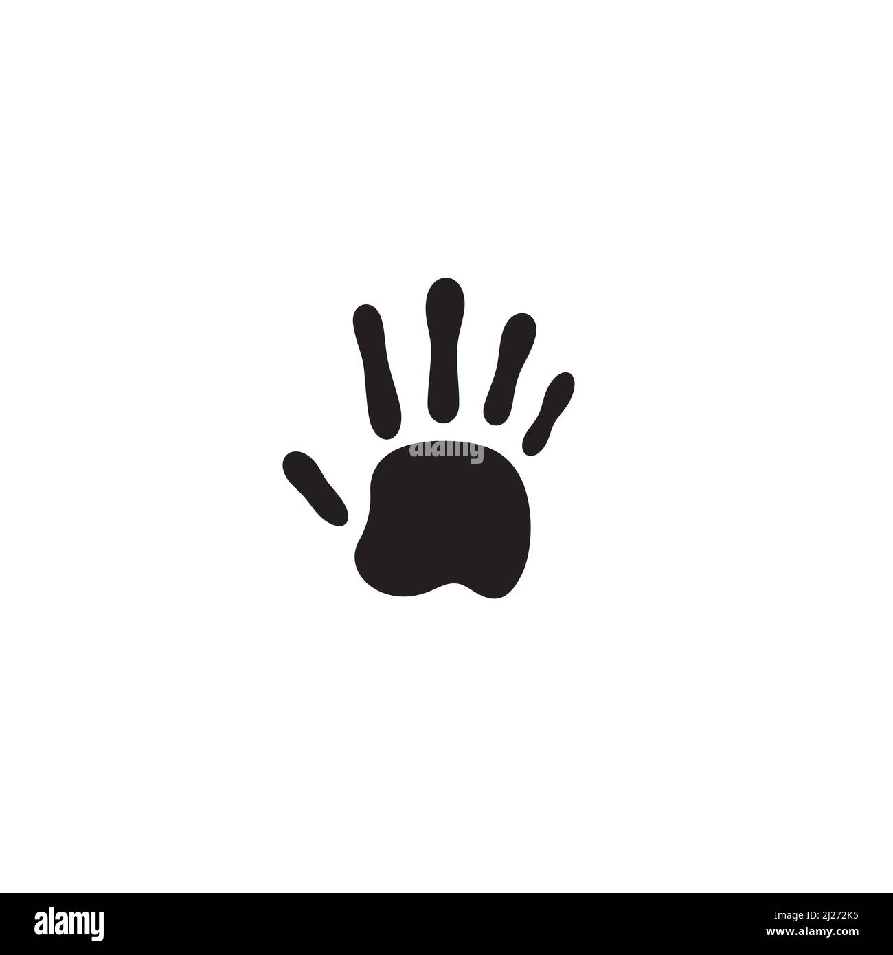 Hand Print Logo Or Icon Design Stock Vector Image And Art Alamy