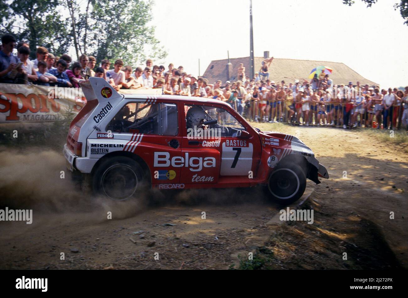 Marc Duez (BEL) Willy Lux (BEL) Austin Rover MG Metro 6R4 GrB Belga ...