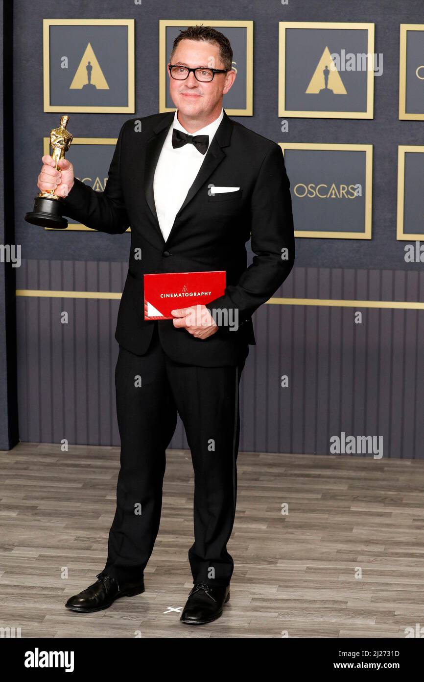 Los Angeles, CA. 27th Mar, 2022. Greig Fraser in the press room for ...