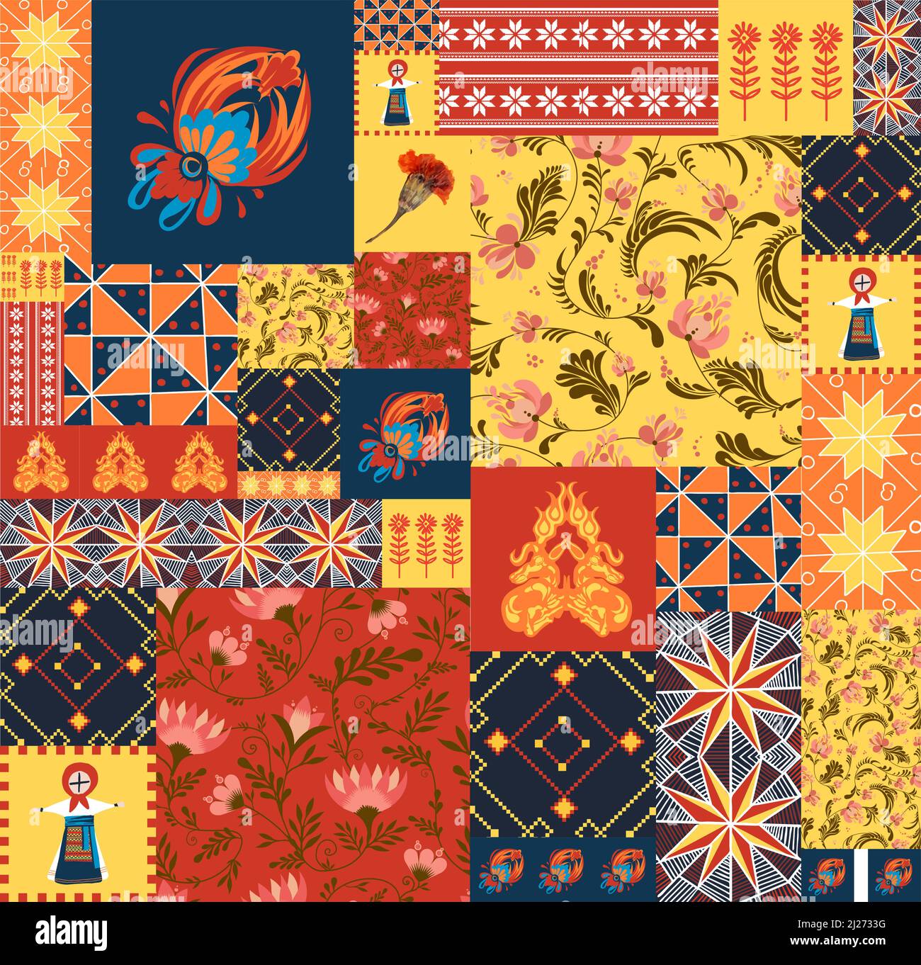 Seamless pattern in Ukrainian style. Ukrainian ethnic pattern in ...