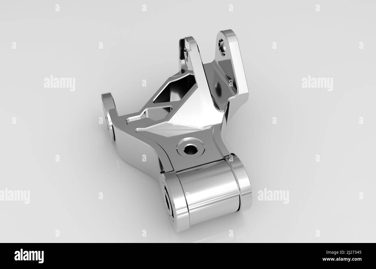Metal parts on light gray background,3D rendering Stock Photo - Alamy