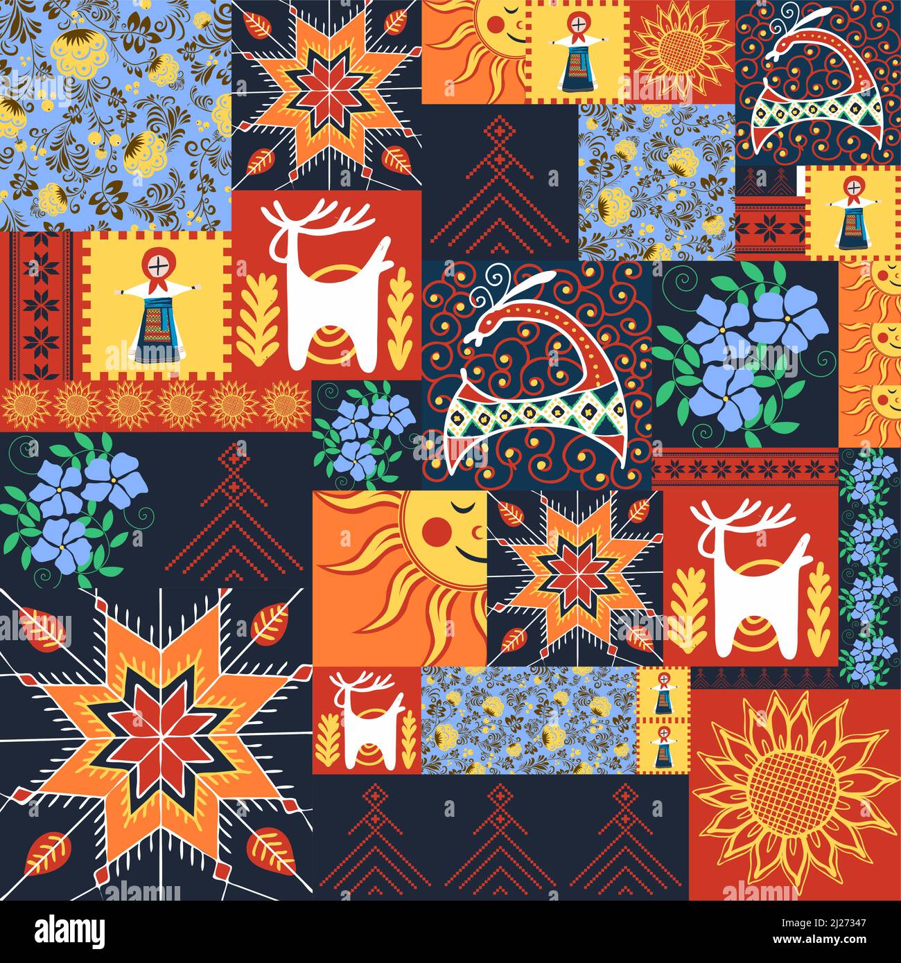 Seamless pattern in Ukrainian style. Ukrainian ethnic pattern in ...