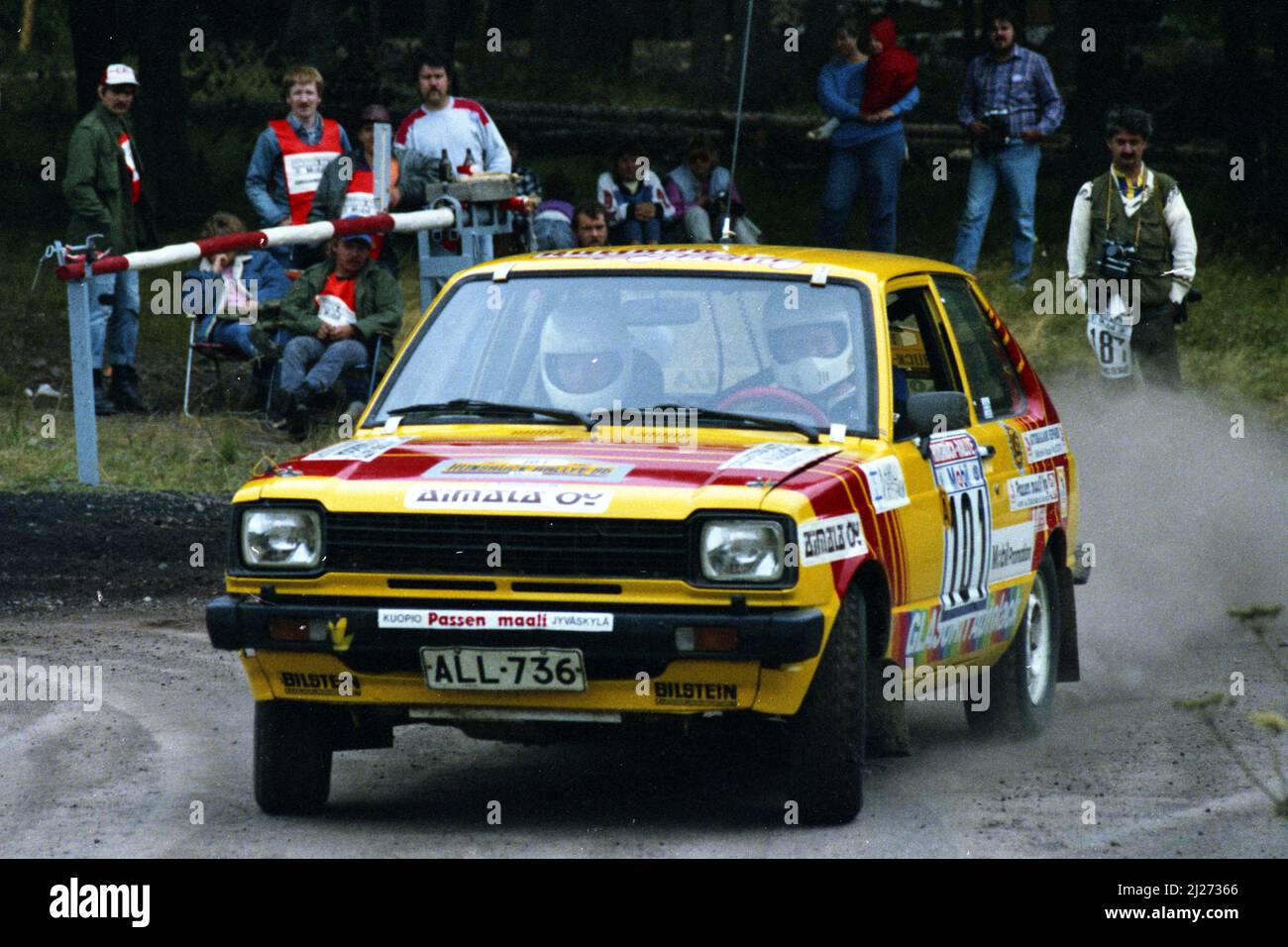 Arto Hakli (FIN) Kari Rissanen (FIN) Toyota Starlet GrA Stock Photo - Alamy
