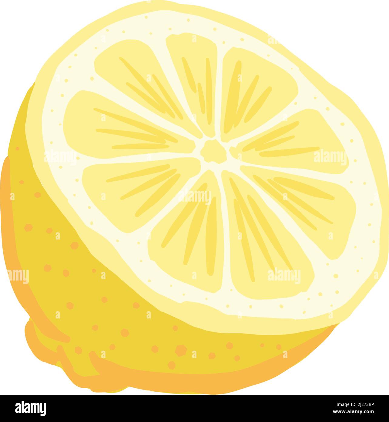 Fresh juicy sliced lemon Stock Vector Images - Alamy