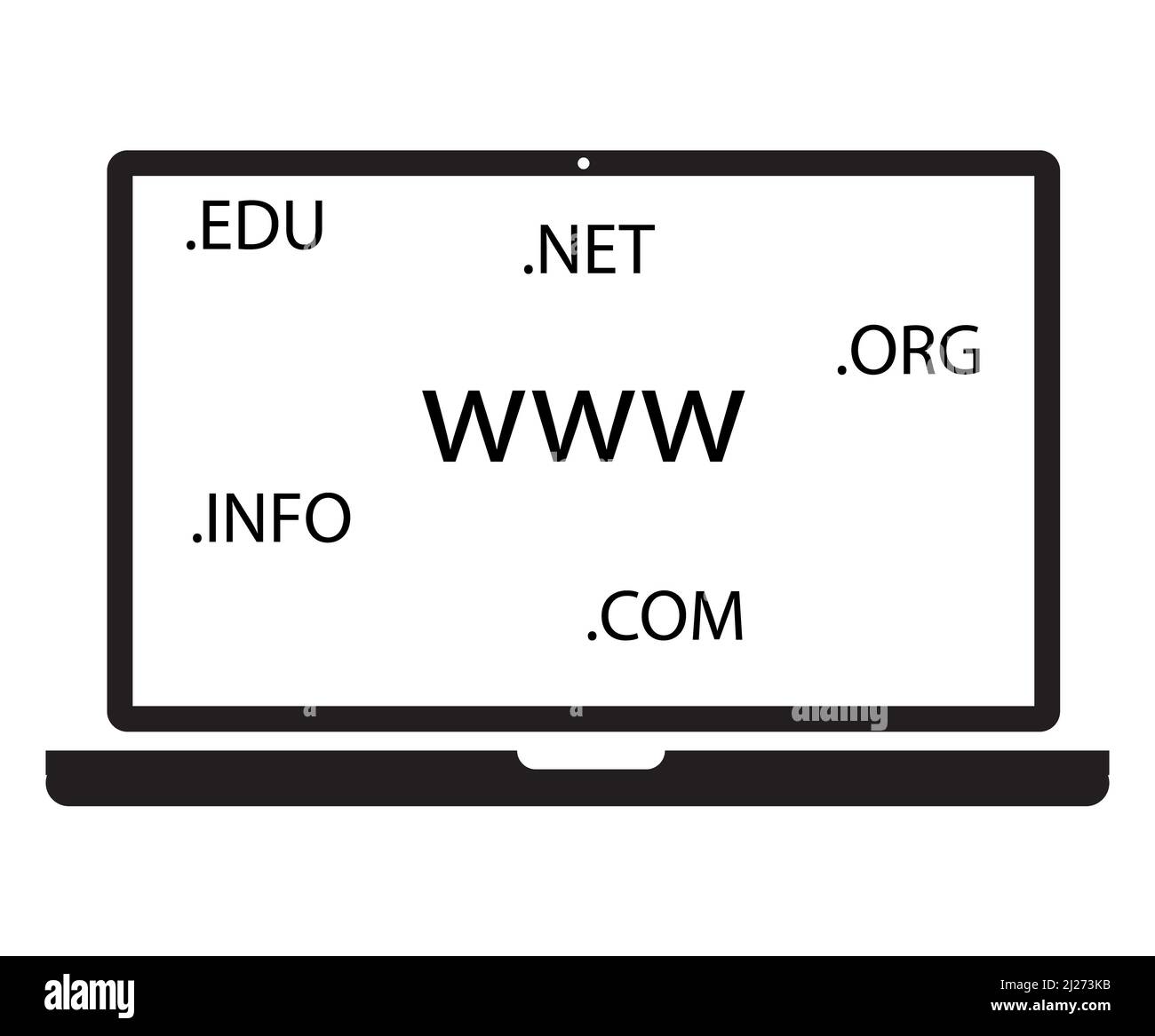 website domain icon. domain name registration sign. domain symbol. flat ...
