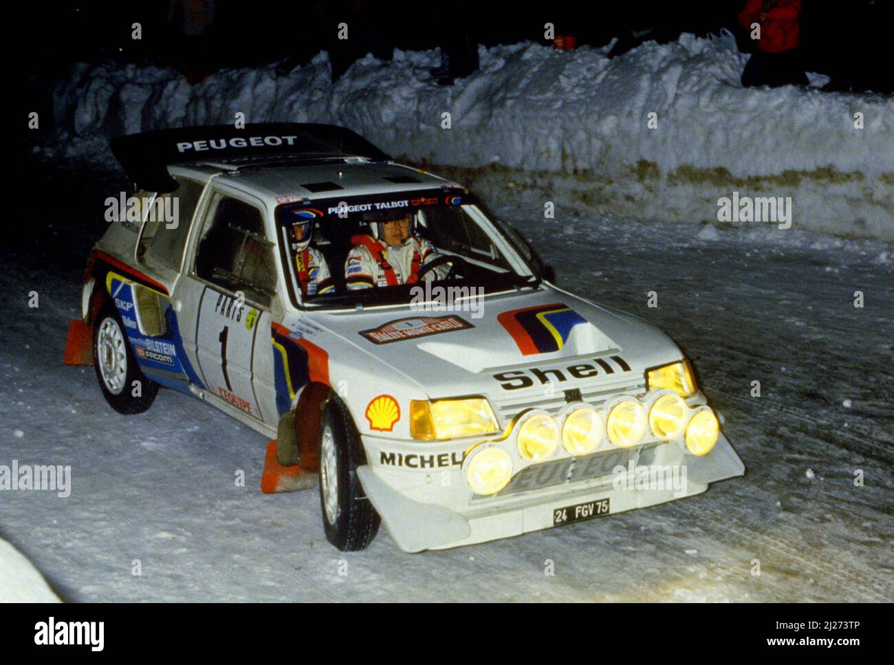 Timo Salonen (FIN) Seppo Harjanne (FIN) Peugeot 205 T16 E2 GrB Peugeot ...