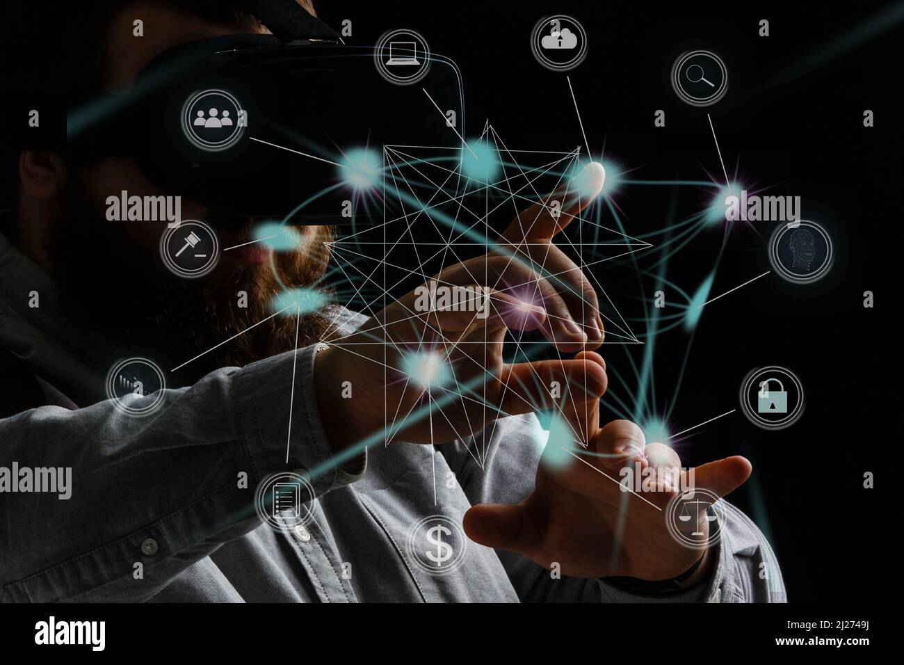 Futuristic user interface concept. Graphical User Interface(GUI). Head ...