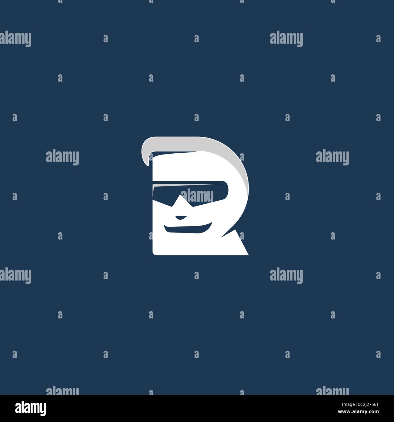 Letter R and Superhero logo or icon design Stock Vector Image & Art - Alamy