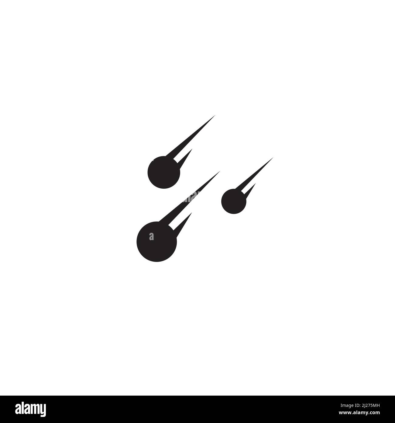 Falling asteroid meteorite vector Black and White Stock Photos & Images ...