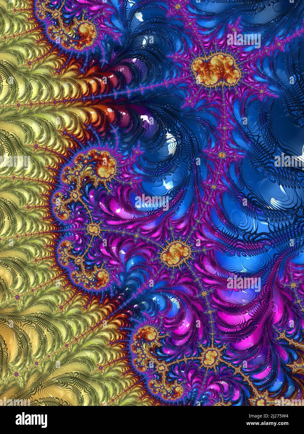 Fractal Graphical Abstract Painting Art Background Texture,Colorful ...