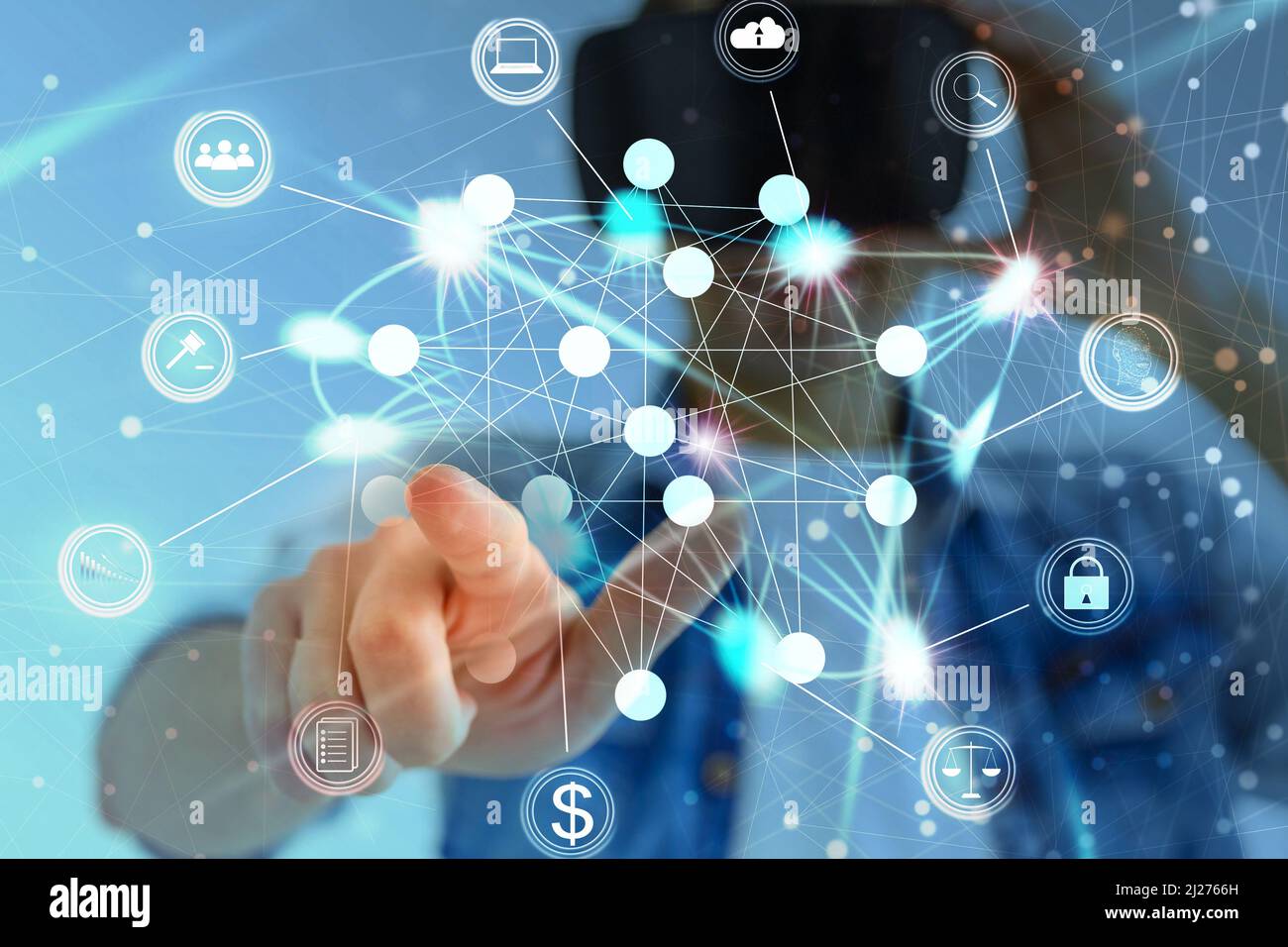 Futuristic user interface concept. Graphical User Interface(GUI). Head up Display. Internet of ...