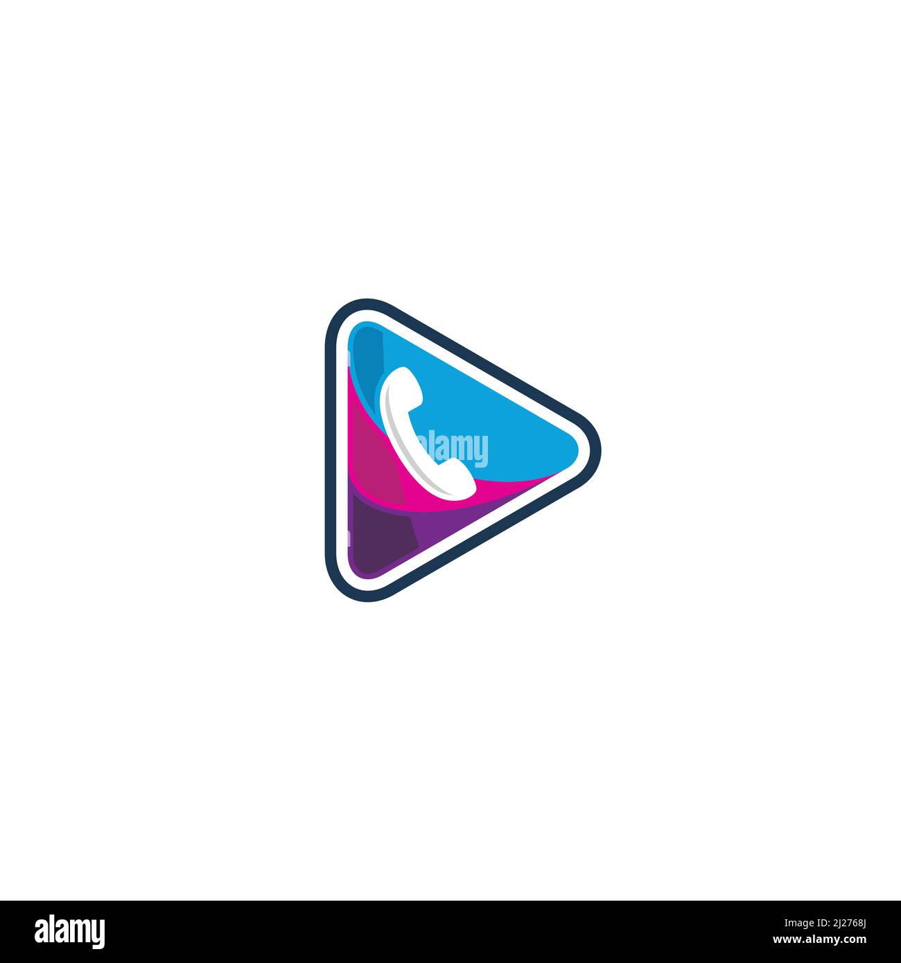 Play Symbol and Telephone logo / icon design Stock Vector Image & Art ...