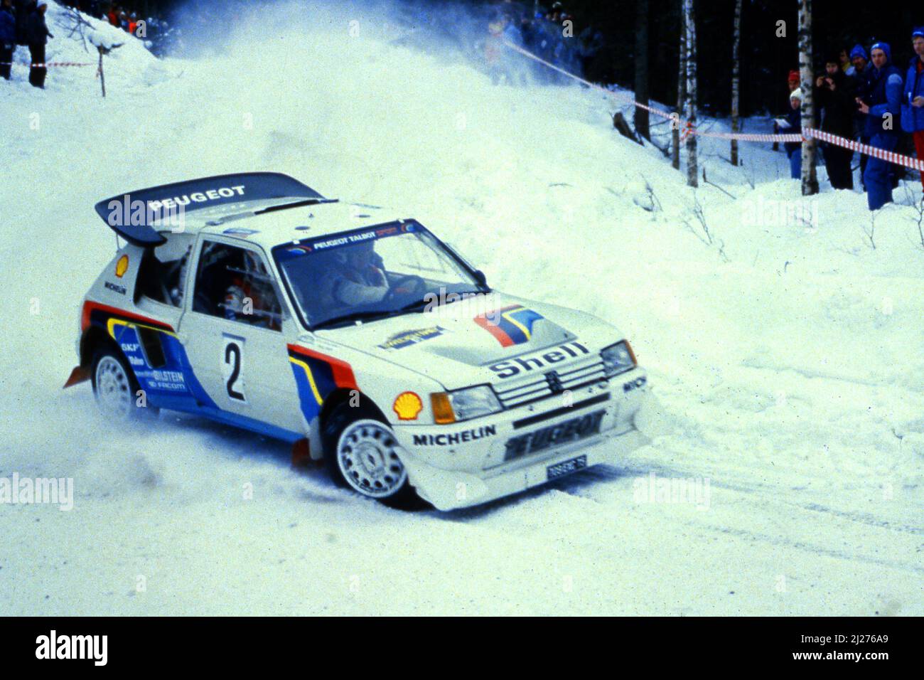Timo Salonen (FIN) Seppo Harjanne (FIN) Peugeot 205 T16 E2 GrB Peugeot ...