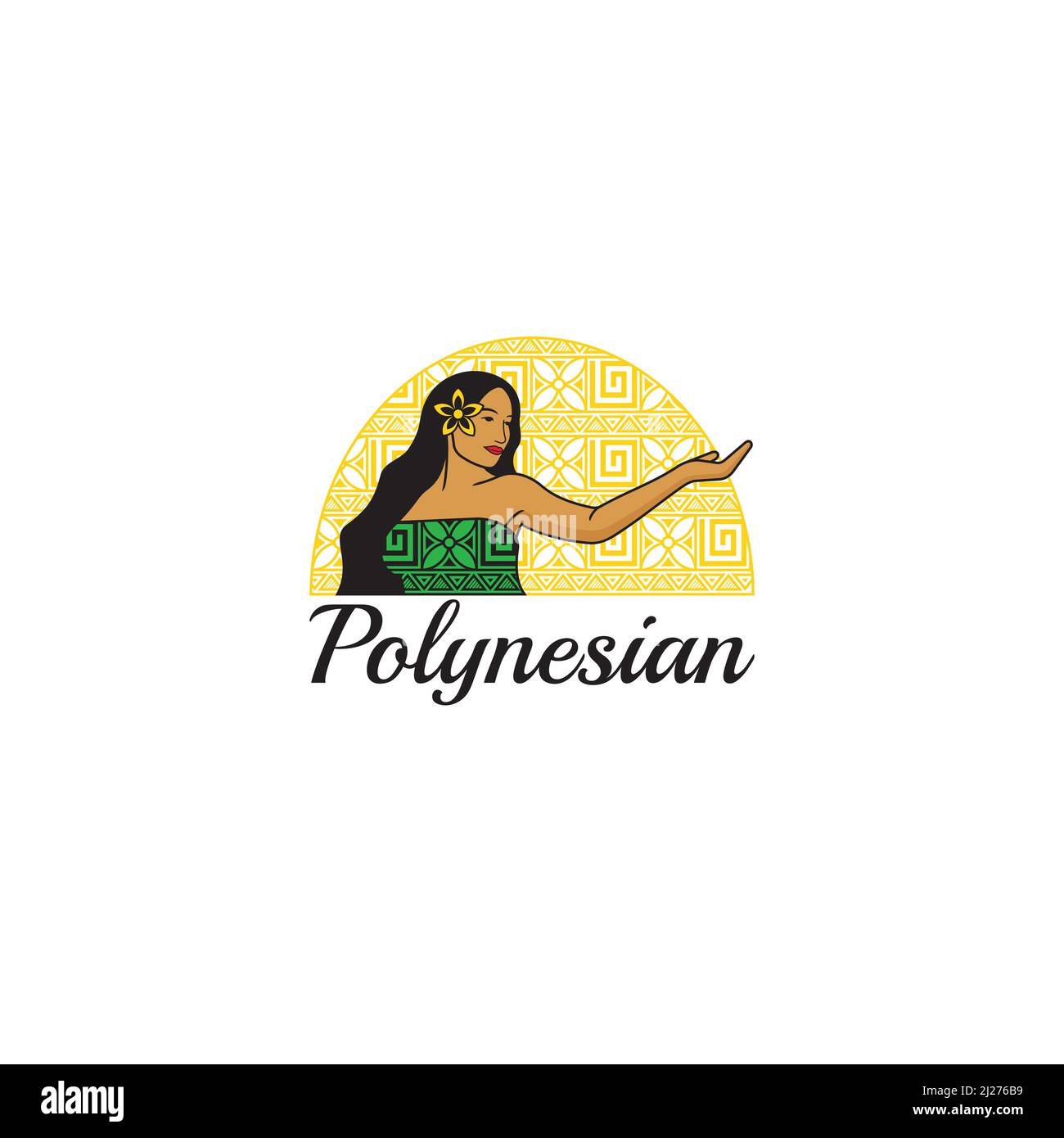 Polynesian Girl logo or character design Stock Vector Image & Art - Alamy
