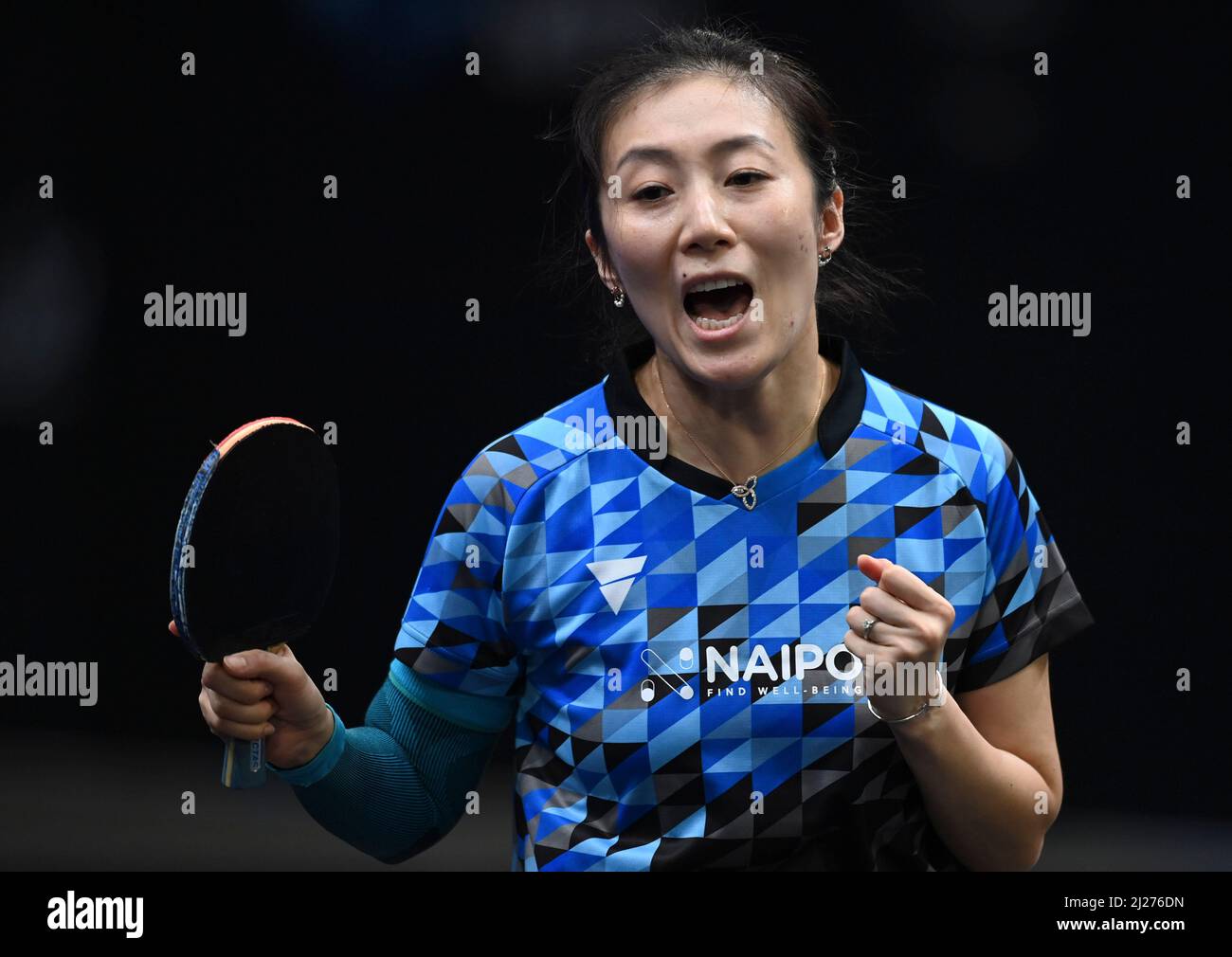 Doha, Qatar. 29th Mar, 2022. Han Ying of Germany celebrates during the ...