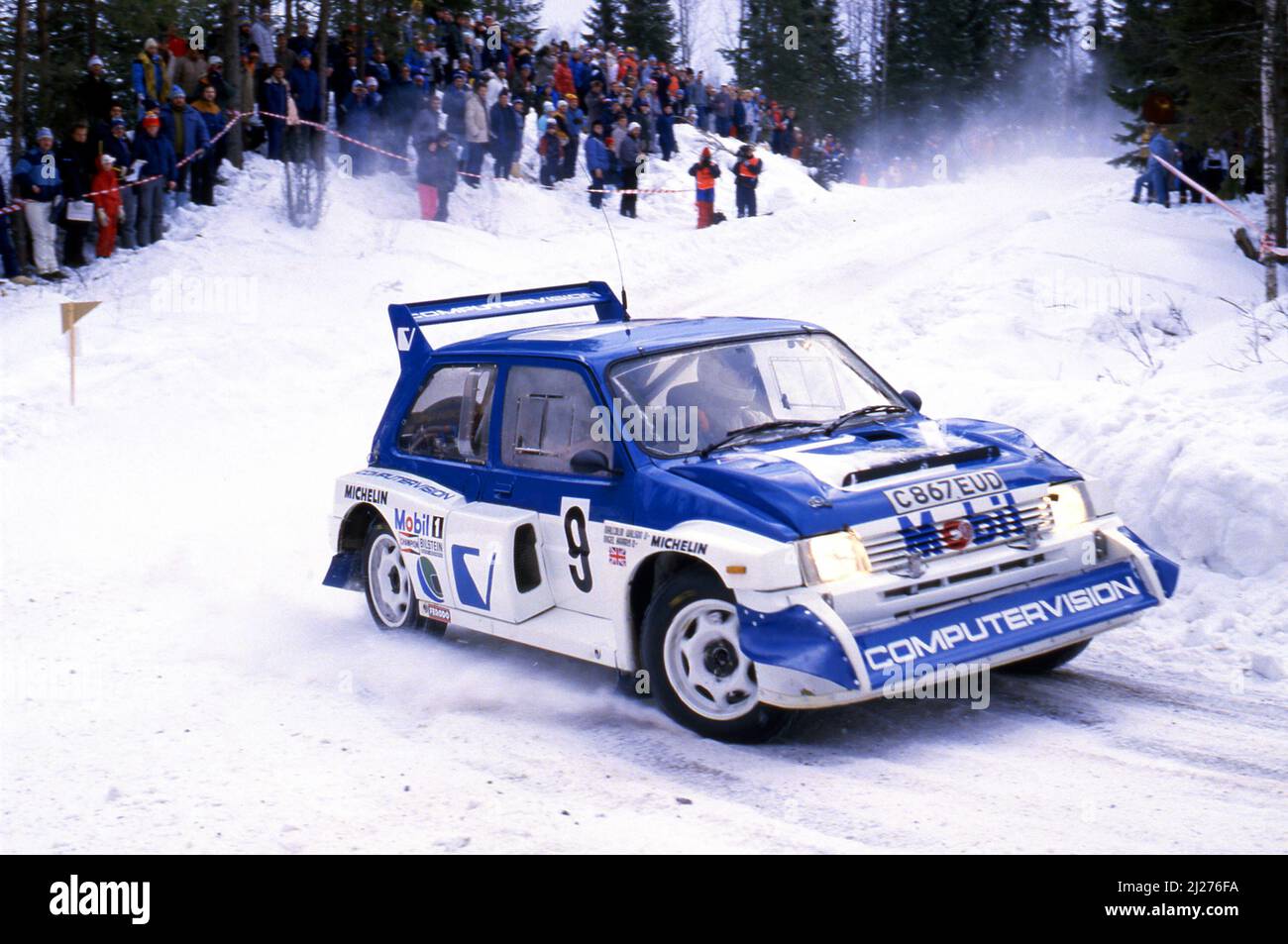 Malcolm Wilson (GBR) Nigel Harris (GBR) Austin Rover MG Metro 6R4 GrB ...