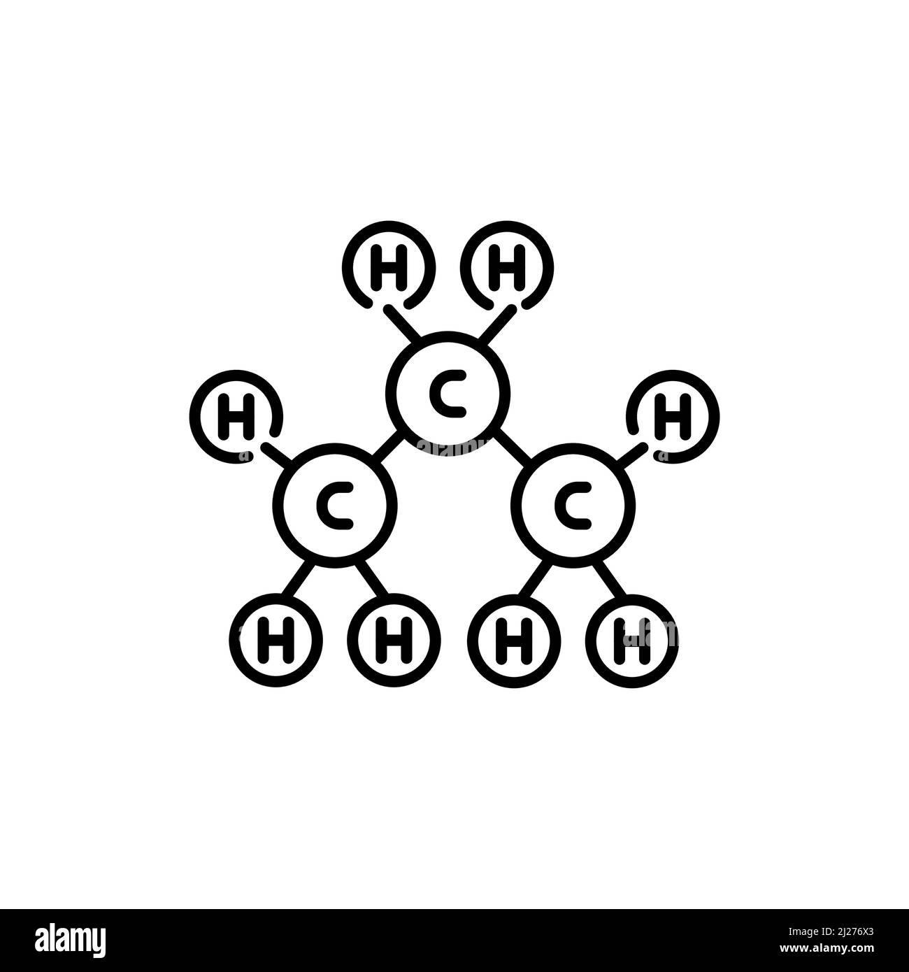 Propane formule color line icon. Pictogram for web page, mobile app ...
