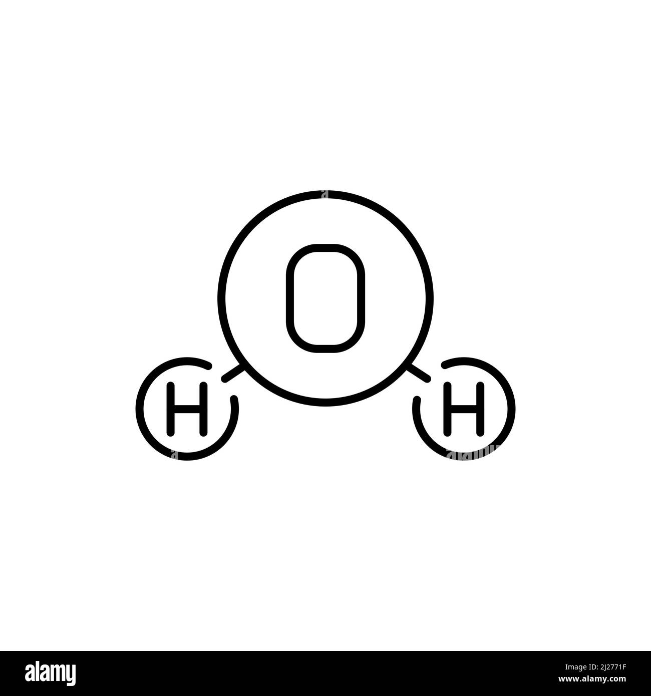 Chemical structure water molecule h2o Stock Vector Images - Alamy