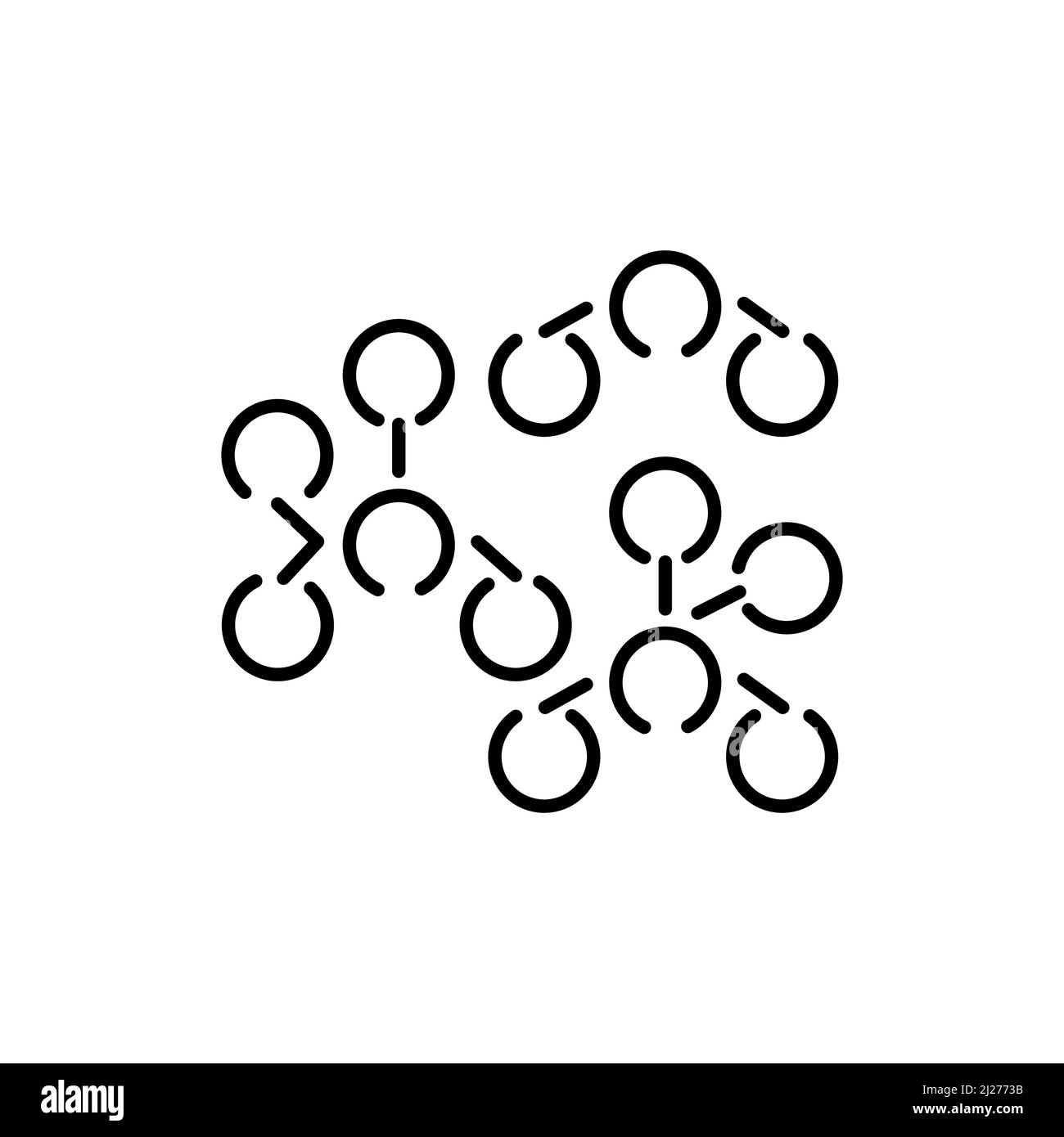 Peptide formule color line icon. Pictogram for web page, mobile app ...