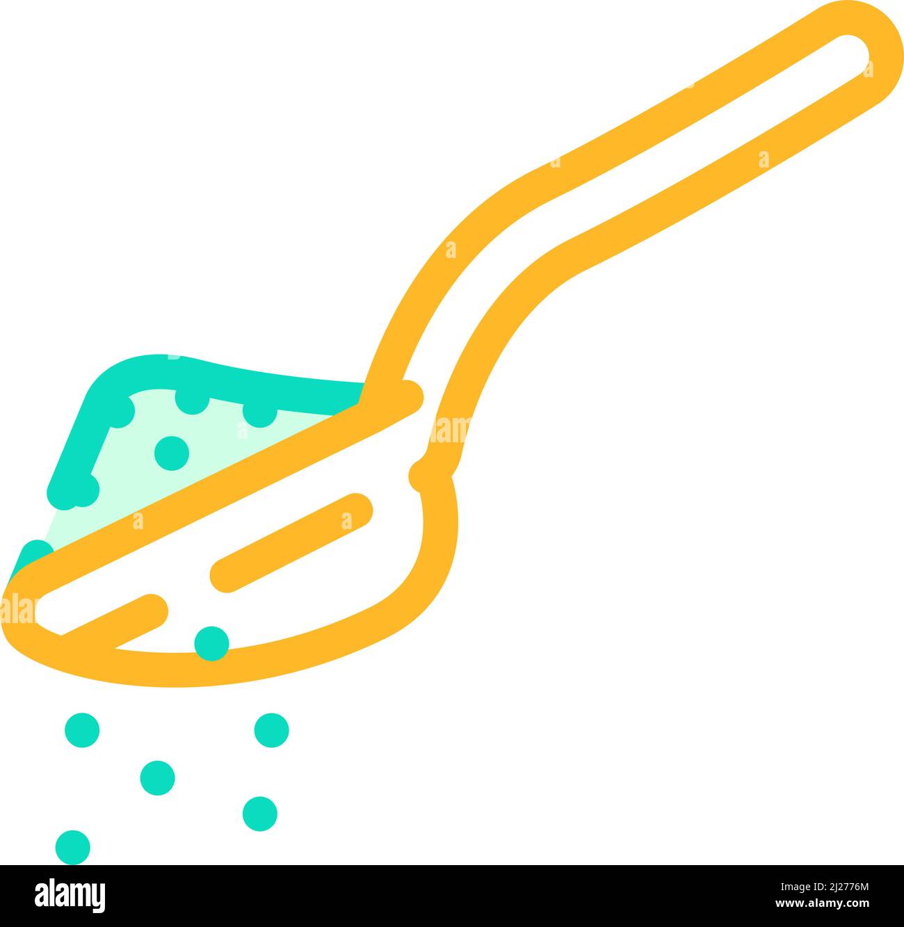 spoon with powder color icon vector illustration Stock Vector Image ...