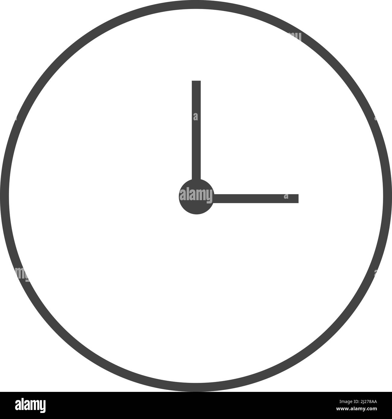 Clock icon. Thin black line time symbol isolated on white background ...