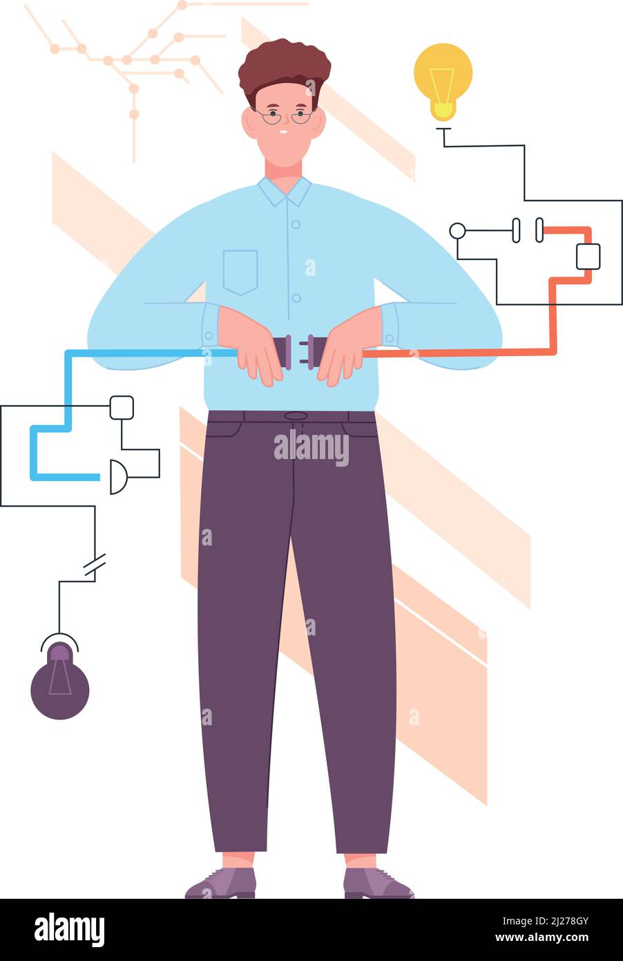 Man solving problem. Innovative thinking. Idea realization isolated on ...