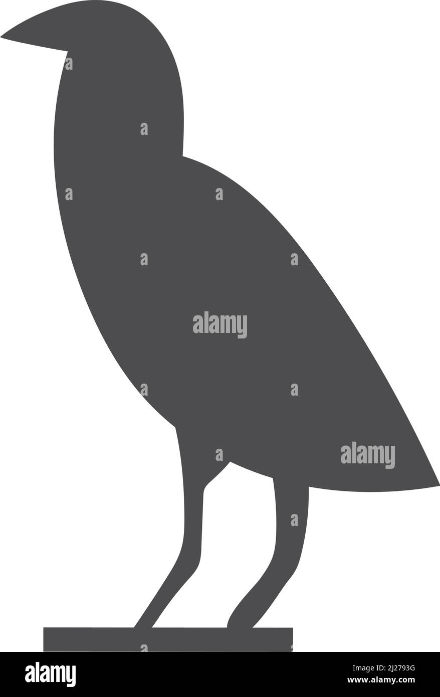 Bird egypt hieroglyph. Ancient culture black symbol isolated on white ...